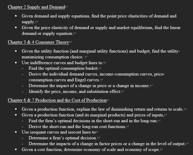 Chapter 2 Supply and Demand - Given demand and supply equations, find ...