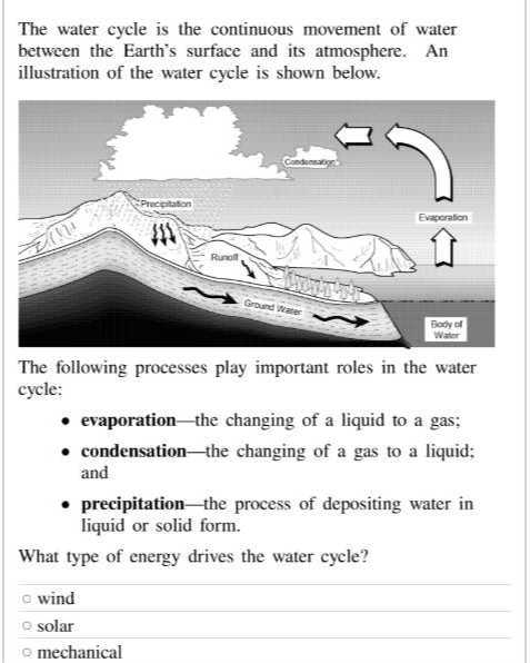 The water cycle is the continuous movement of water between the Earth's ...