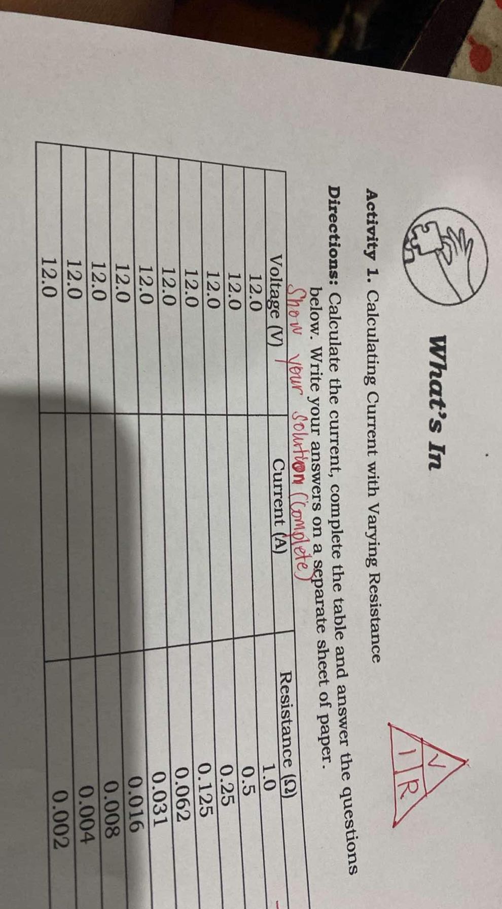whats in activity 1 calculating current with varying resistance directions calculate the current ...