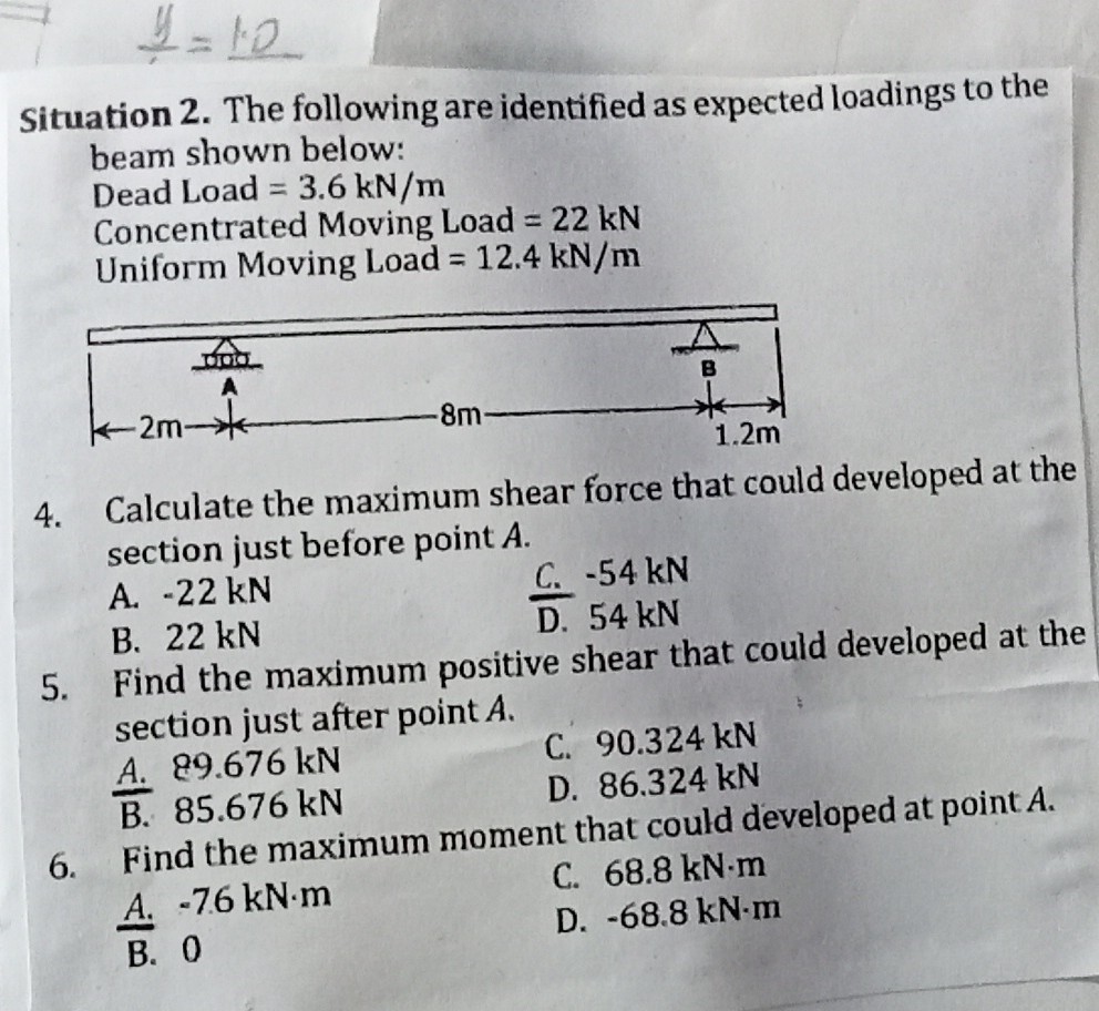 [GET ANSWER] Situation 2. The following are identified as expected ...