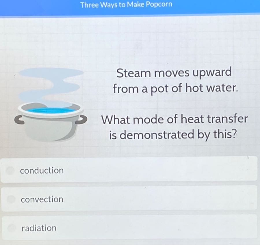 three ways to make popcorn steam moves upward from a pot of hot water ...