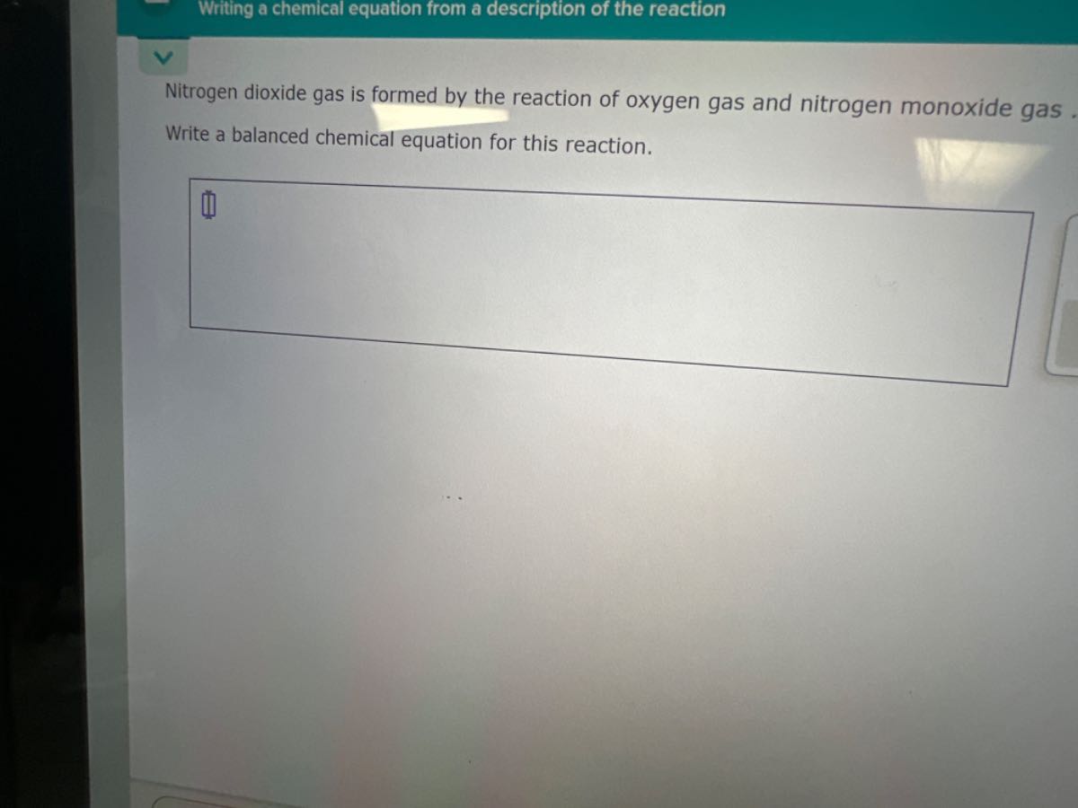 Writing a chemical equation from a description of the reaction Nitrogen ...