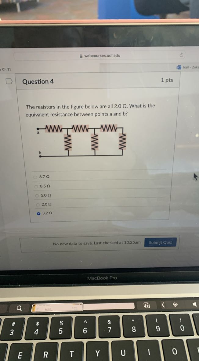 webcourses.ucf.edu 2 Ch 21 Mail - Zake Question 4 1 pts The resistors ...