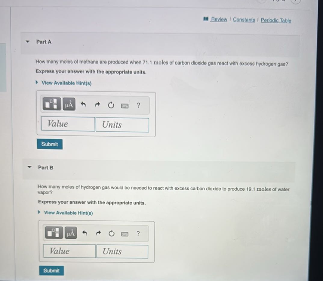Review I Constants I Periodic Table Part A How many moles of methane ...
