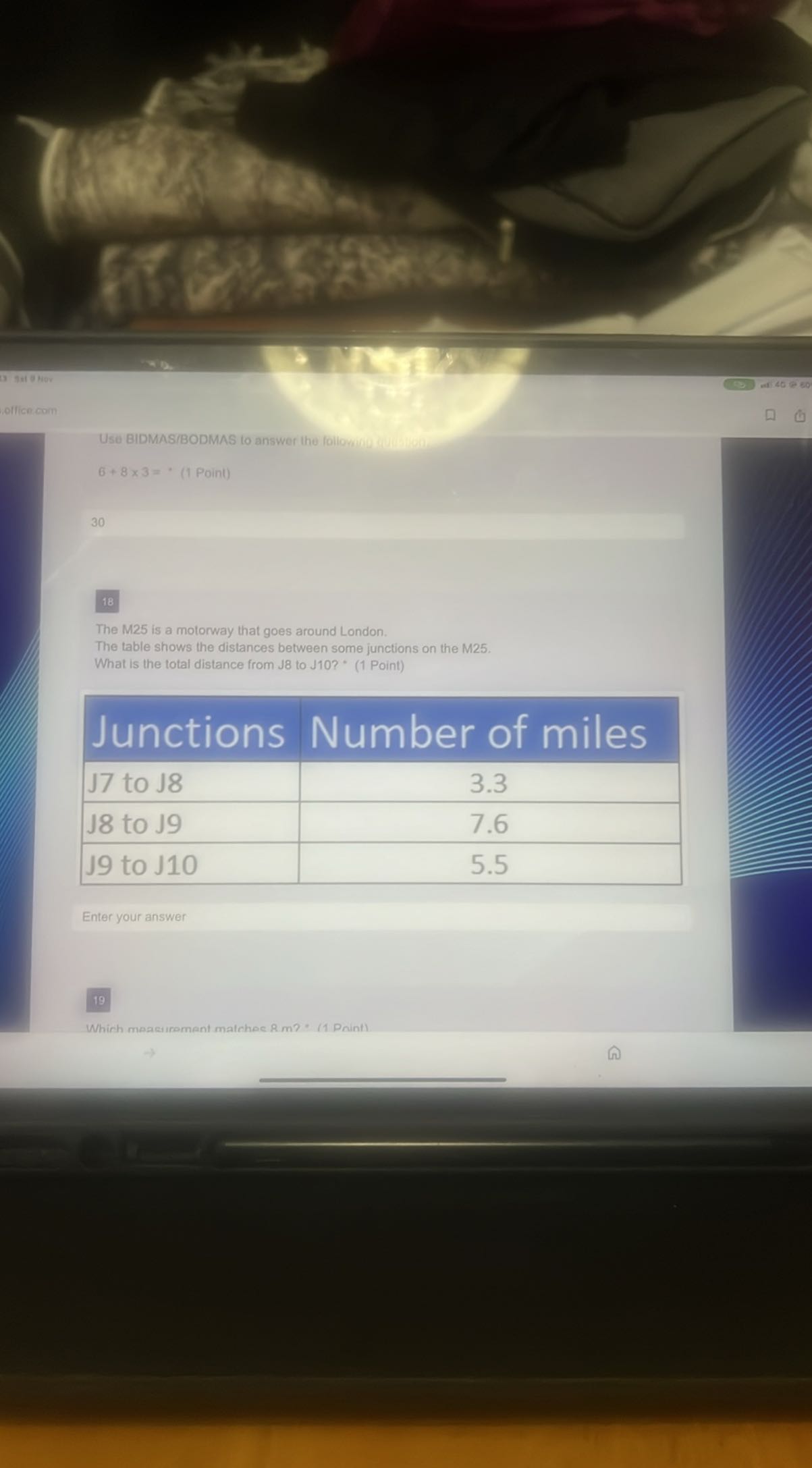 68 times 3cdot1 text point 30 the m25 is a motorway that goes around ...