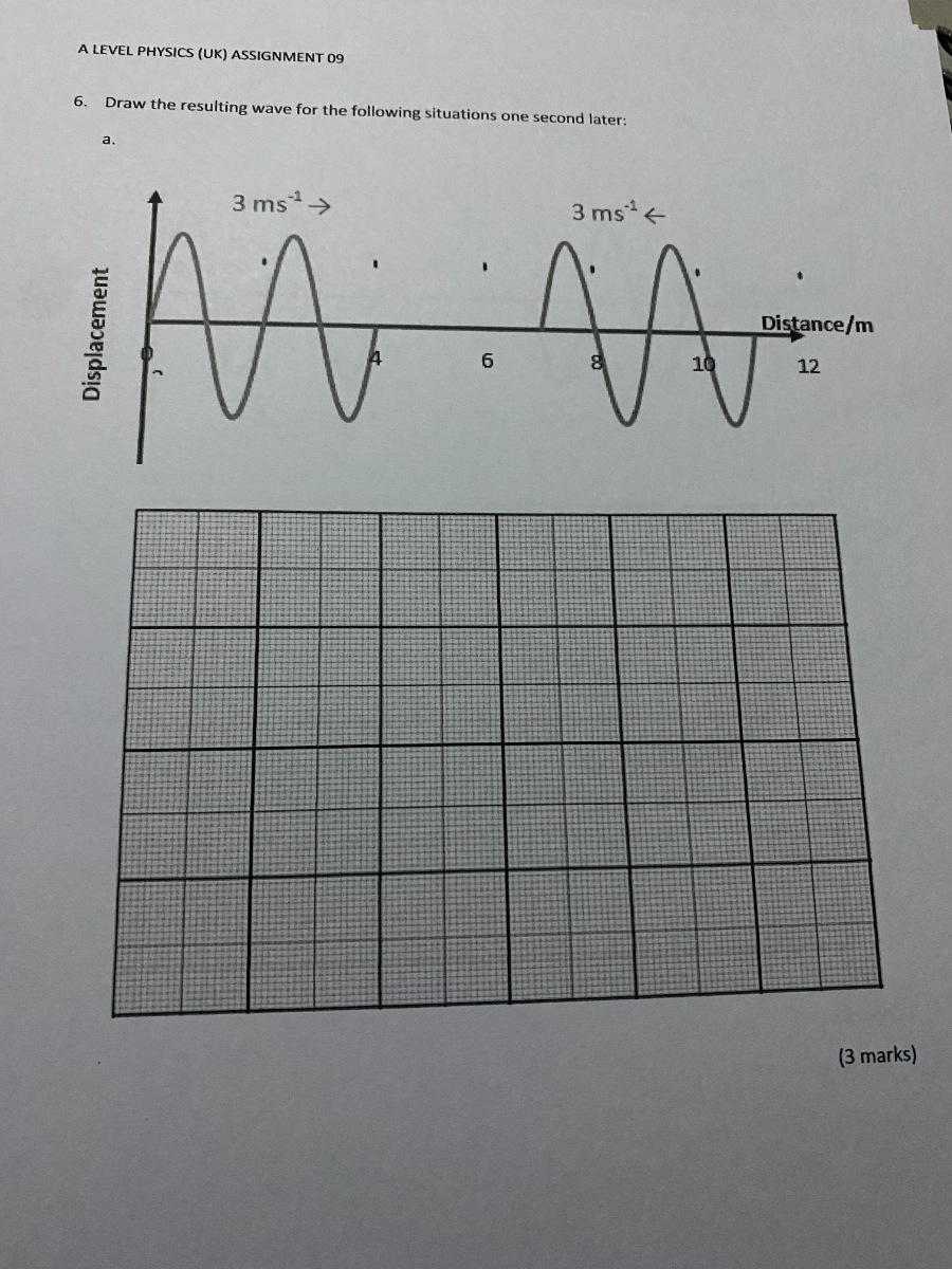 A LEVEL PHYSICS (UK) ASSIGNMENT 09 6. Draw the resulting wave for the ...