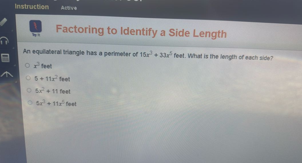 Instruction Active Factoring to Identify a Side Length An equilateral ...