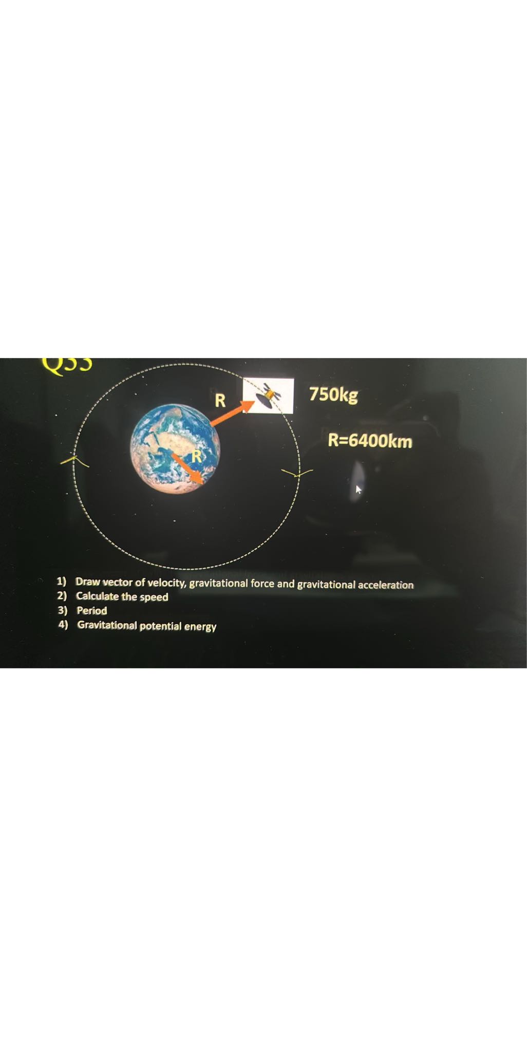 1 draw vector of velocity gravitational force and gravitational ...