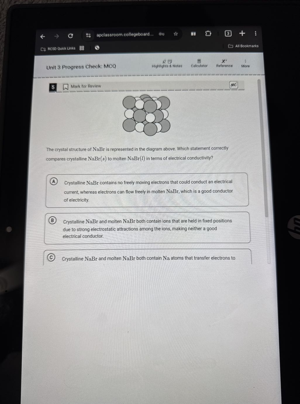 apclassroom.collegeboard... 3. RCSD Oulck Links All Bookmarks Unit 3 ...