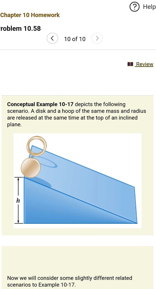 SOLVED: depicts the following scenario. A disk and a hoop of the same ...