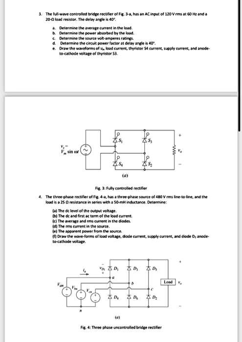 3. The full-wave controlled bridge rectifier of Fig.3-a has an AC input ...