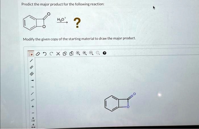 SOLVED: Predict the major product for the following reaction: H3Ot ...
