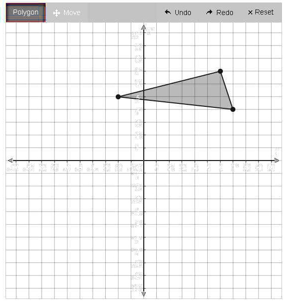 graph the image of the given triangle after the transformation that has ...