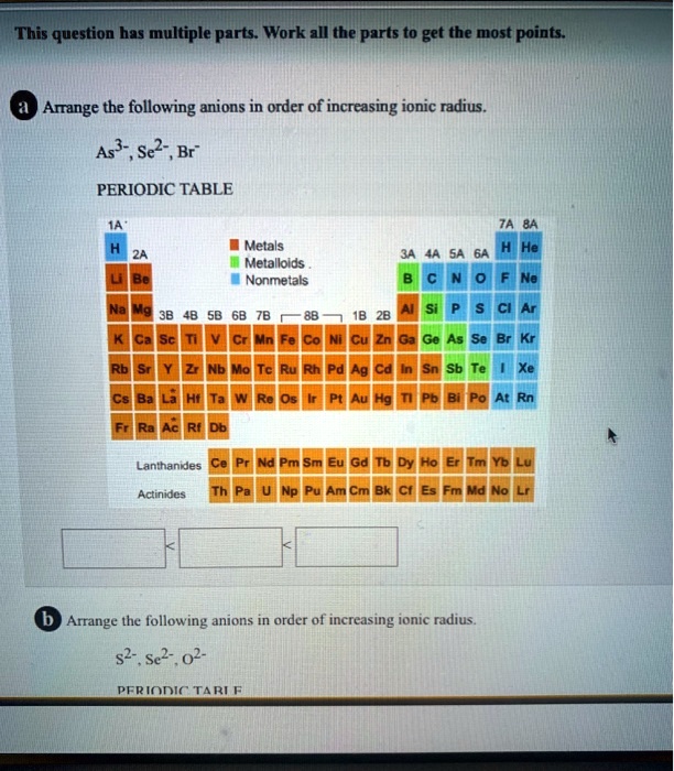 SOLVED: This question has multiple parts: Work all the parts Bet E the most points- Arrange the ...
