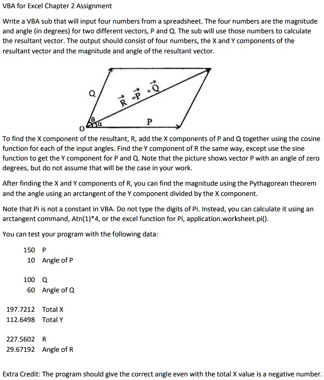Solved Help Vba For Excel Vba For Excel Chapter 2 Assignment Write A Vba Sub That Will Input