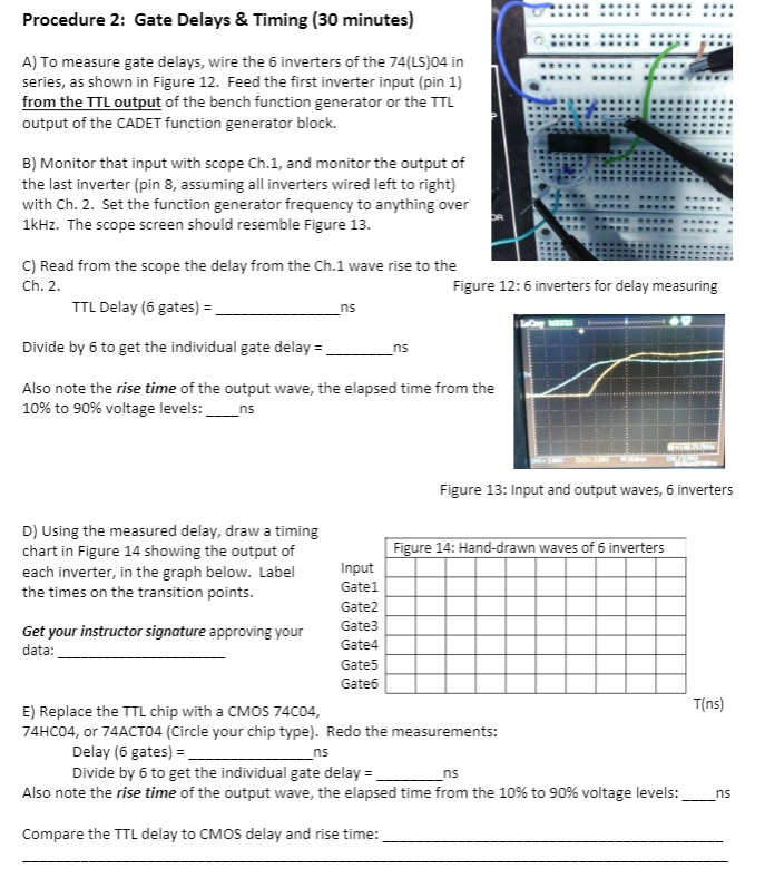 procedure 2gate delays timing30 minutes a to measure gate delays wire ...