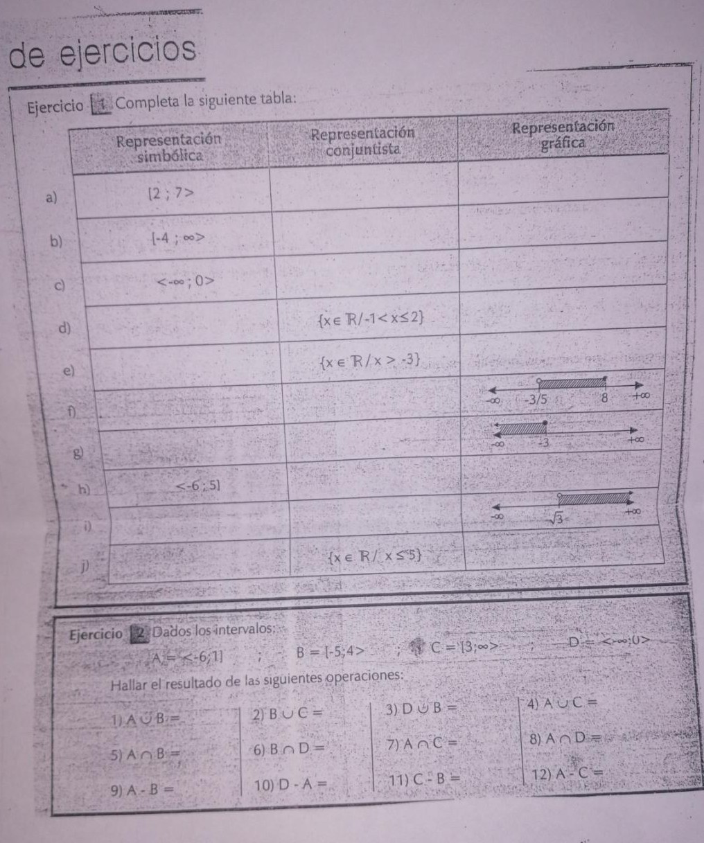 SOLVED: de ejercicios Ejercicio [ Completa la siguiente tabla ... SOLVED: de ejercicios Ejercicio [ Completa la siguiente tabla ...