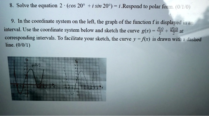 SOLVED: Solve the equation 2 (cos 209 SII 209) = i Respond to polar form; (081/0) In the ...