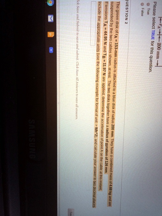 SOLVED: UESTION2 O False True fick Save and Submit to save and submit ...