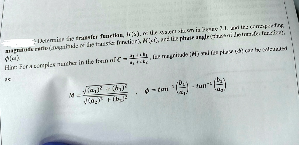 Determine the transfer function, H(s), of the system shown in Figure 2. ...