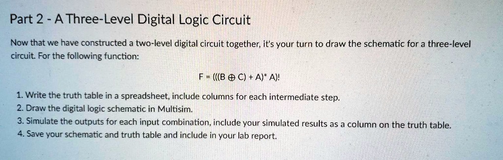 part2 a three level digital logic circuit now that we have constructed ...