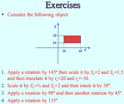 SOLVED: Using Transformation in Computer Graphics Exercises * Consider ...