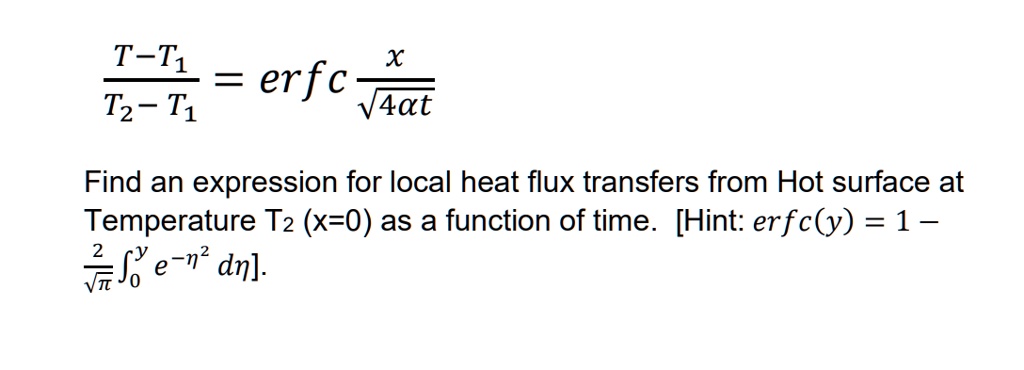 SOLVED: A large sheet of metal which is initially at temperature T1 ...