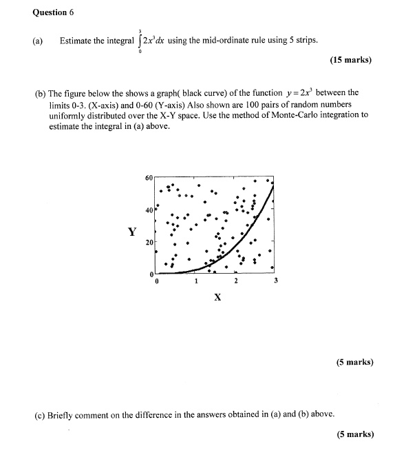 SOLVED: Question Estimate thc integral j2x'&r using the mid-ordinate ...