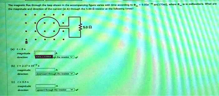 Solved The Magnetic Flux Through The Loop Shown In The Accompanying