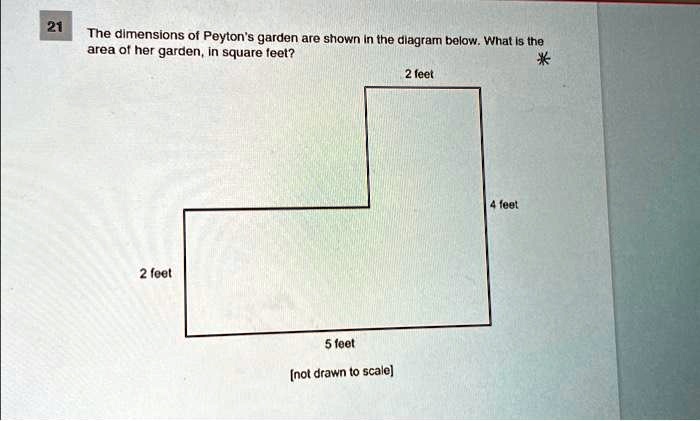 SOLVED: The dimensions of Peyton's garden are shown in the diagram ...