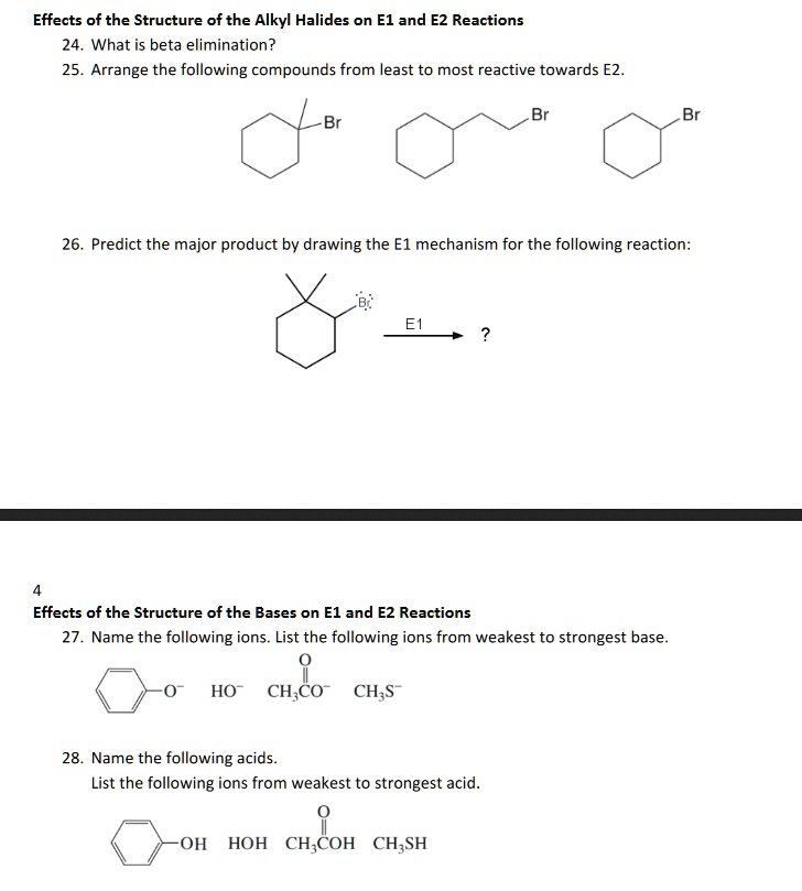 Effects of the Structure of the Alkyl Halides on El and E2 Reactions ...