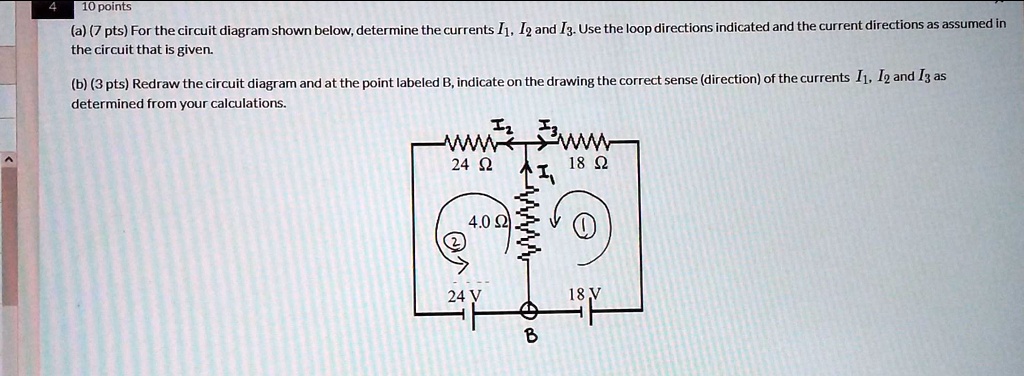 710 points a 7 pts for the circuit diagram shown below determine the ...