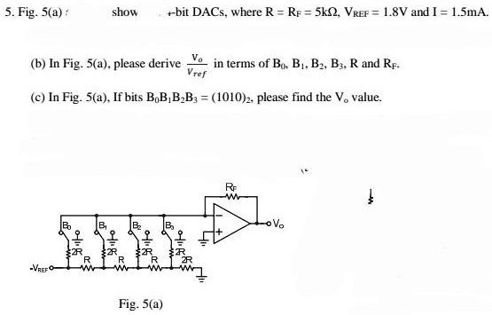 5. Fig. 5(a) show +-bit DACs, where R = RF = 5k, VREF = 1.8V and I = 1 ...