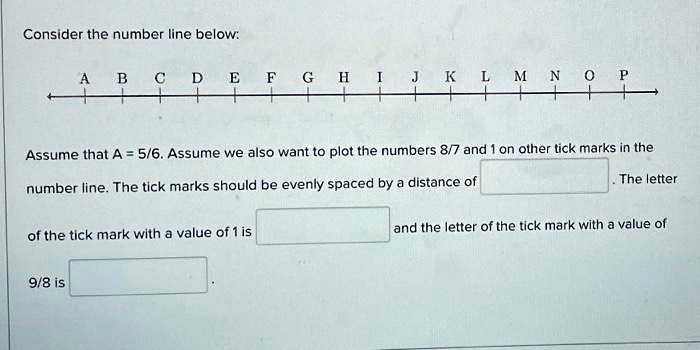 SOLVED: Consider the number line below: N Assume that A = 5/6. Assume ...
