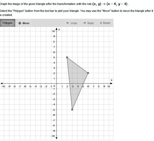 geometry math problem graph the image of the given triangle after the ...