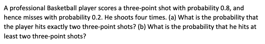 SOLVED:A professional Basketball player scores a three-point shot with ...