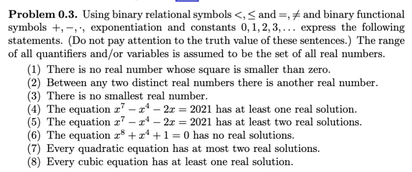 Solved Problem 03 Using Binary Relational Symbols 9832