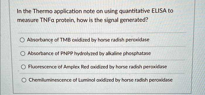 SOLVED: In the Thermo application note on using quantitative ELISA to ...