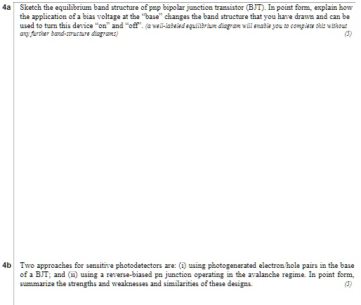 SOLVED: Sketch the equilibrium band structure of a pnp bipolar junction ...