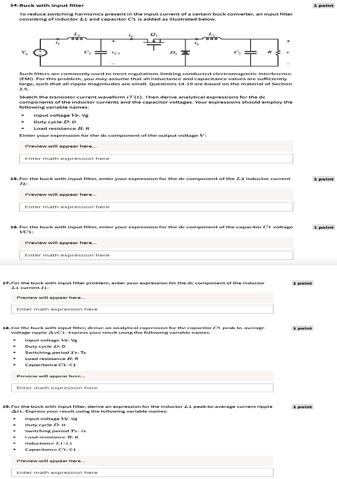 14 buck with input filter to reduce switching harmonics present in the input current of a ...
