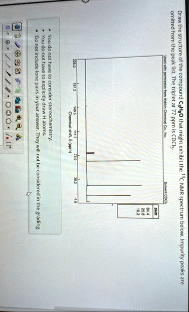 draw the structure of the compound c5h8o that might exhibit the 13c nmr ...