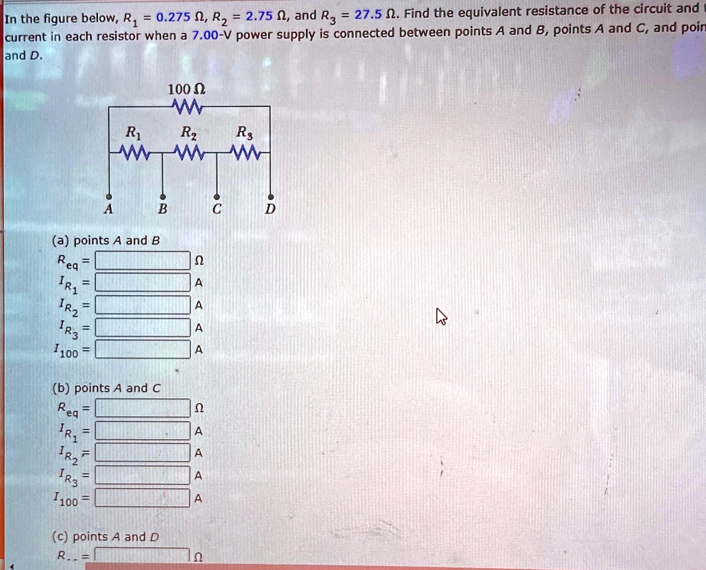 In the figure below, R(1)=0.275Omega ,R(2)=2.75Omega , and R(3)=27 ...