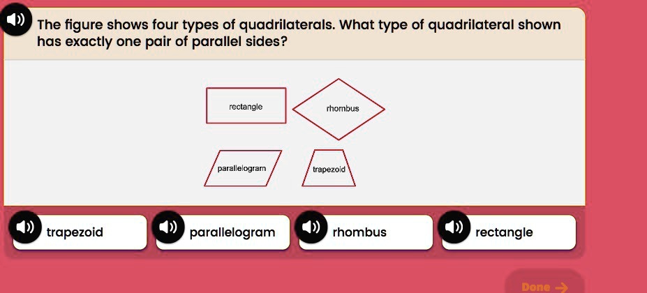 SOLVED: The figure shows four types of quadrilaterals. What type of quadrilateral shown has ...