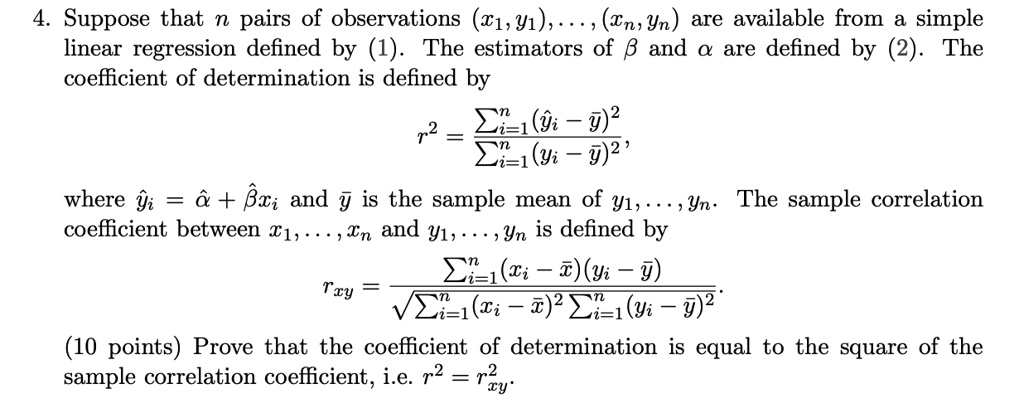SOLVED: Suppose that pairs of observations (T1, Y1), (T2, Y2), ..., (Tn ...