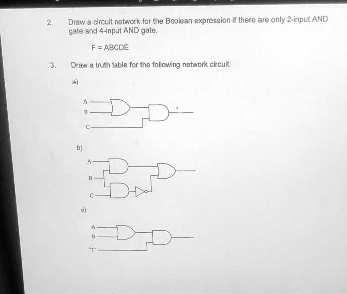 Solved Draw Circuit Network For The Boolean Expression If There Are 6977
