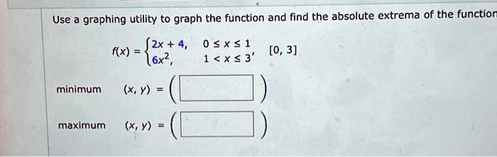 Use A Graphing Utility To Graph The Function And Find The Absolute