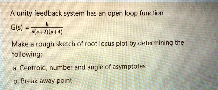 Solved A Unity Feedback System Has An Open Loop Function K Gs32s4 9085