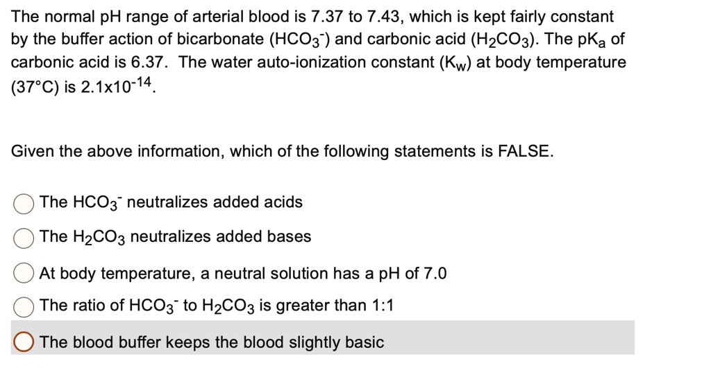 the normal ph range of arterial blood is 737 to 743 which is kept ...