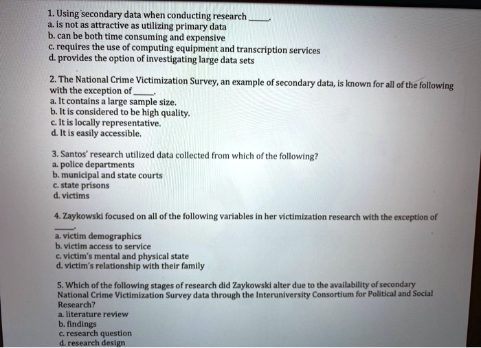 SOLVED Using Secondary Data When Conducting Research Is Not As Attractive As Utilizing Primary solved-using-secondary-data-when-conducting-research-is-not-as-attractive-as-utilizing-primary