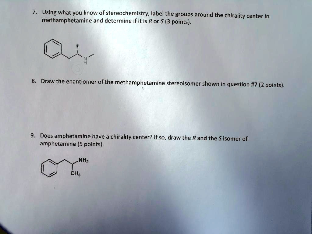using what you know of stereochemistry label the groups around the ...